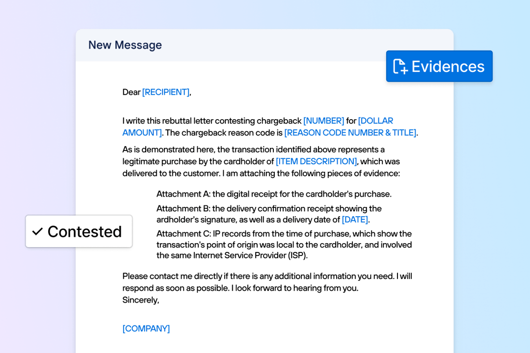 Chargeback rebuttal letter: Dispute claims and recover funds